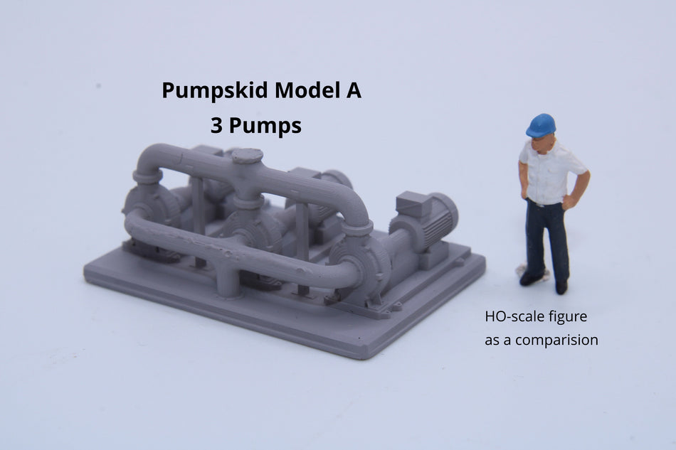 Pumpskid with 2 or 3 pumps Model A - HO scale – Feisters Miniatures