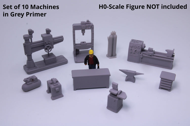 HO Scale Workshop Machines Set | 10-Piece Metalworking Tools | OO Scal ...